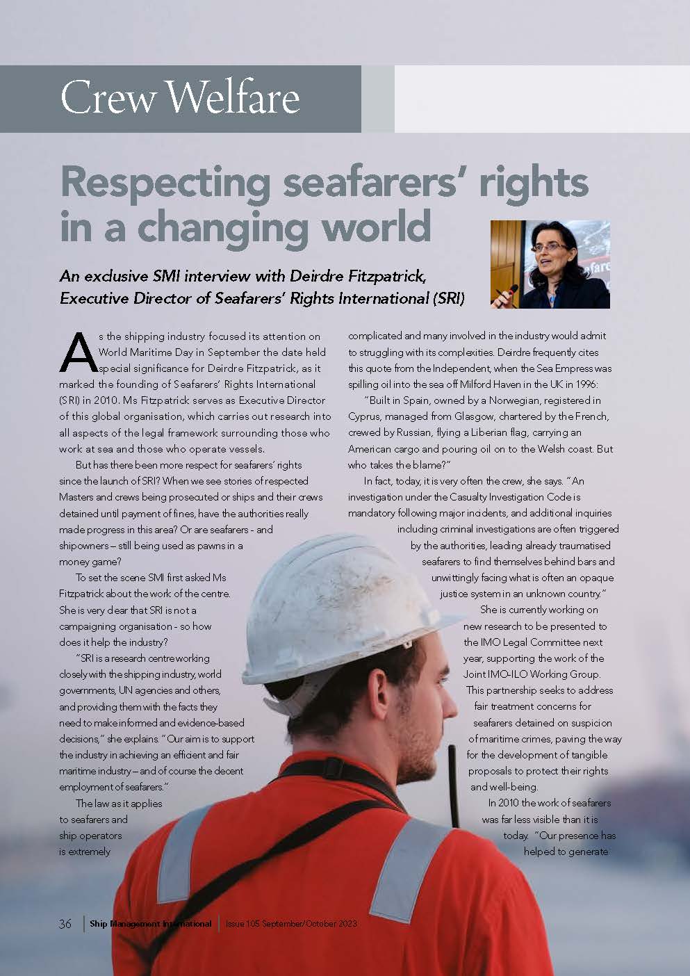 Interview, Ship Management International: Respecting seafarers rights ...